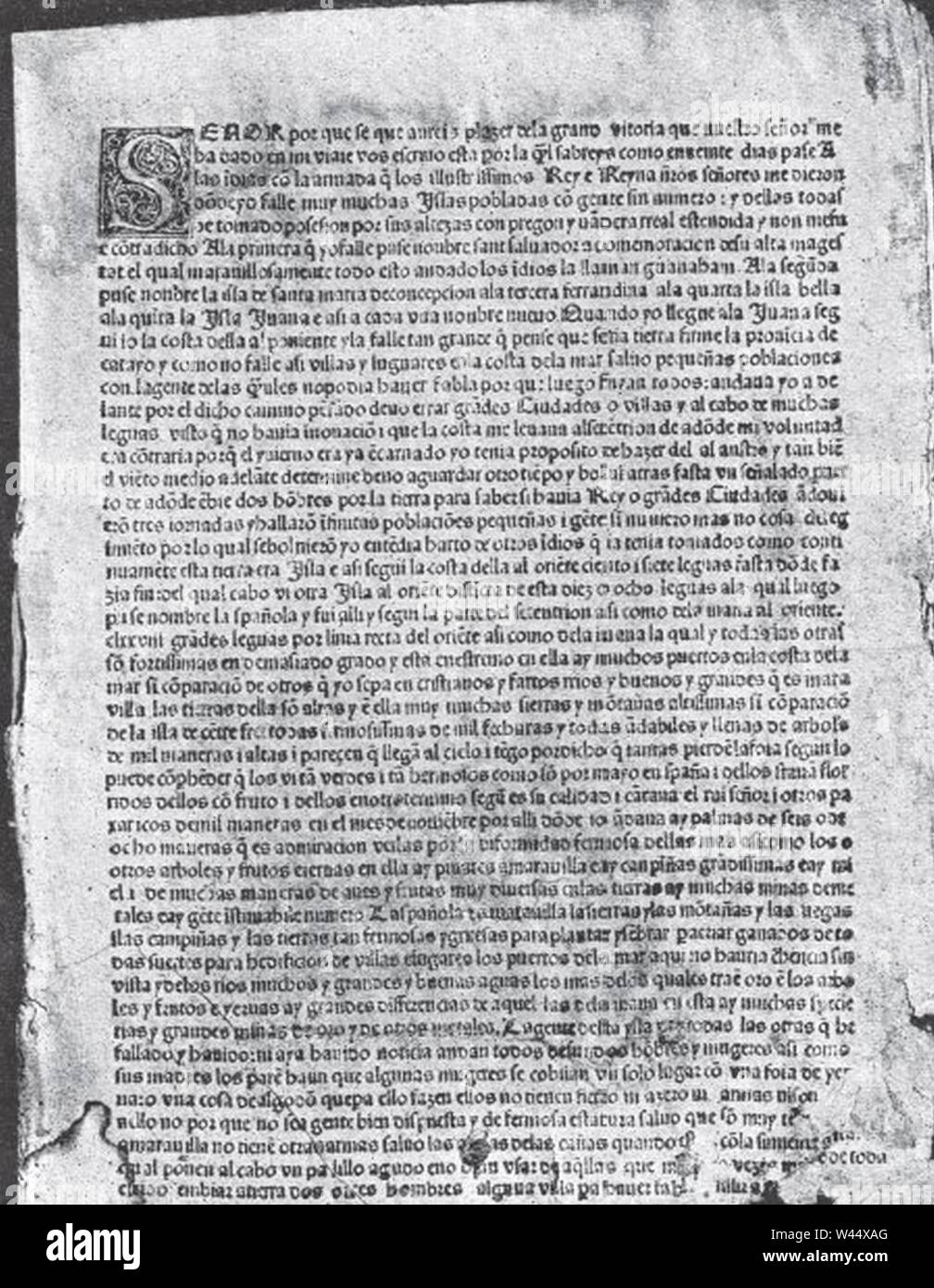 Letter of columbus hi-res stock photography and images - Alamy