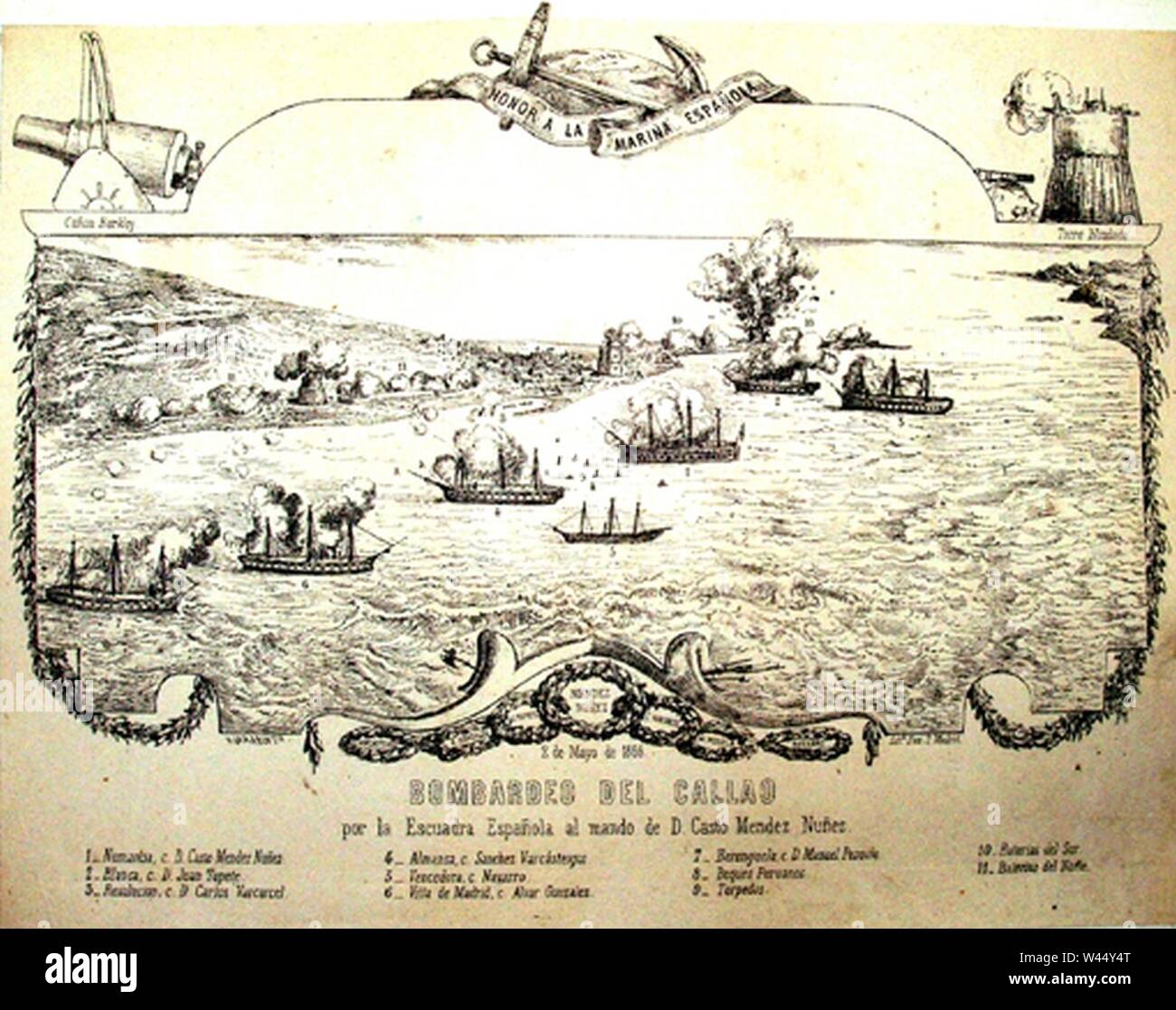 Combate del Callao Stock Photo - Alamy