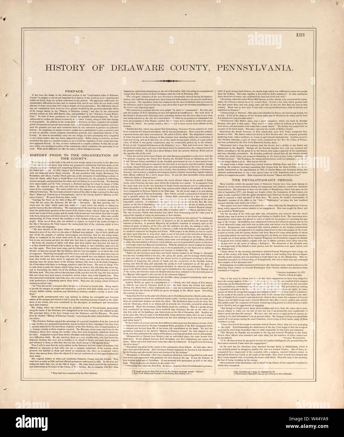 Combination atlas map of Delaware County, Pennsylvania Stock Photo - Alamy