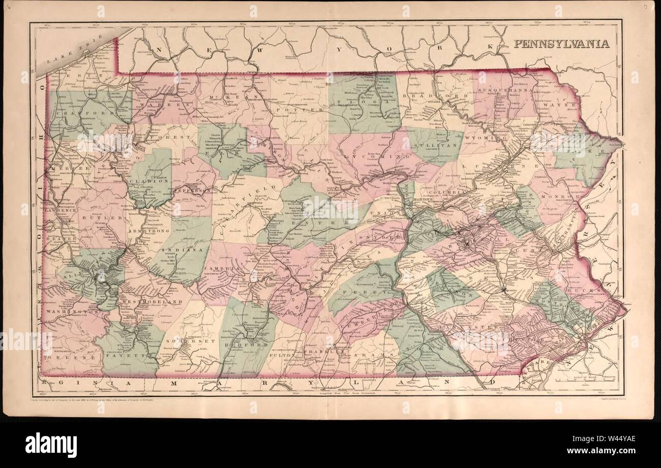 Combination atlas map of Delaware County, Pennsylvania Stock Photo - Alamy