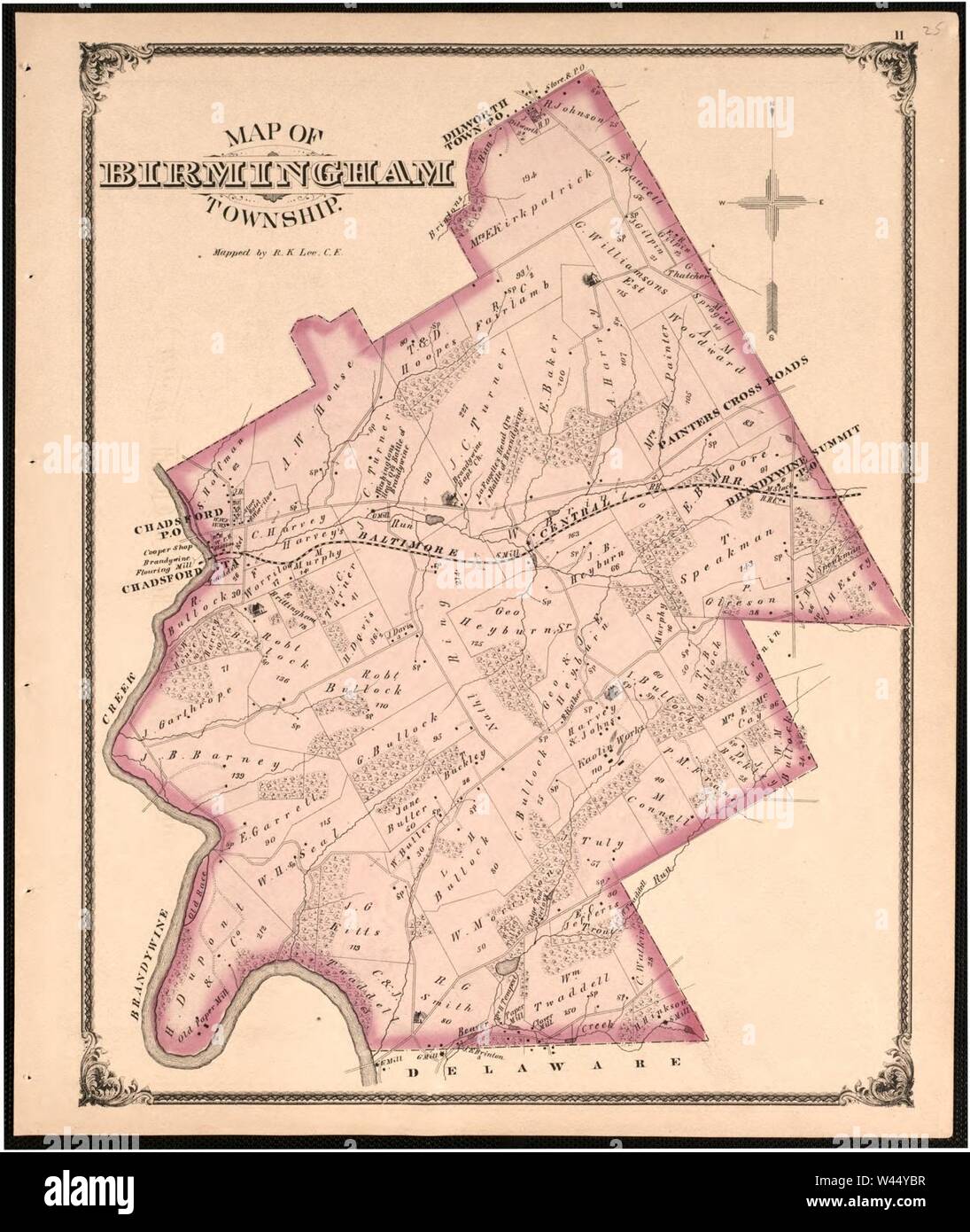 Combination atlas map of Delaware County, Pennsylvania Stock Photo - Alamy