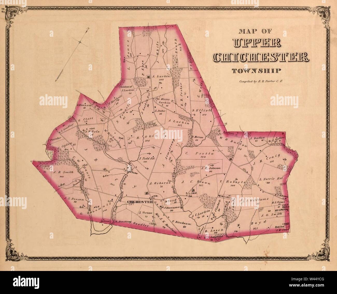 Combination atlas map of Delaware County, Pennsylvania Stock Photo - Alamy