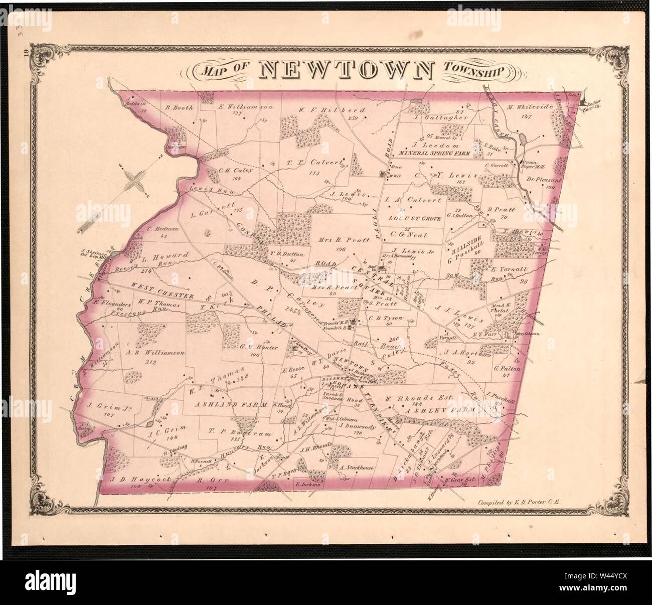 Combination atlas map of Delaware County, Pennsylvania Stock Photo - Alamy