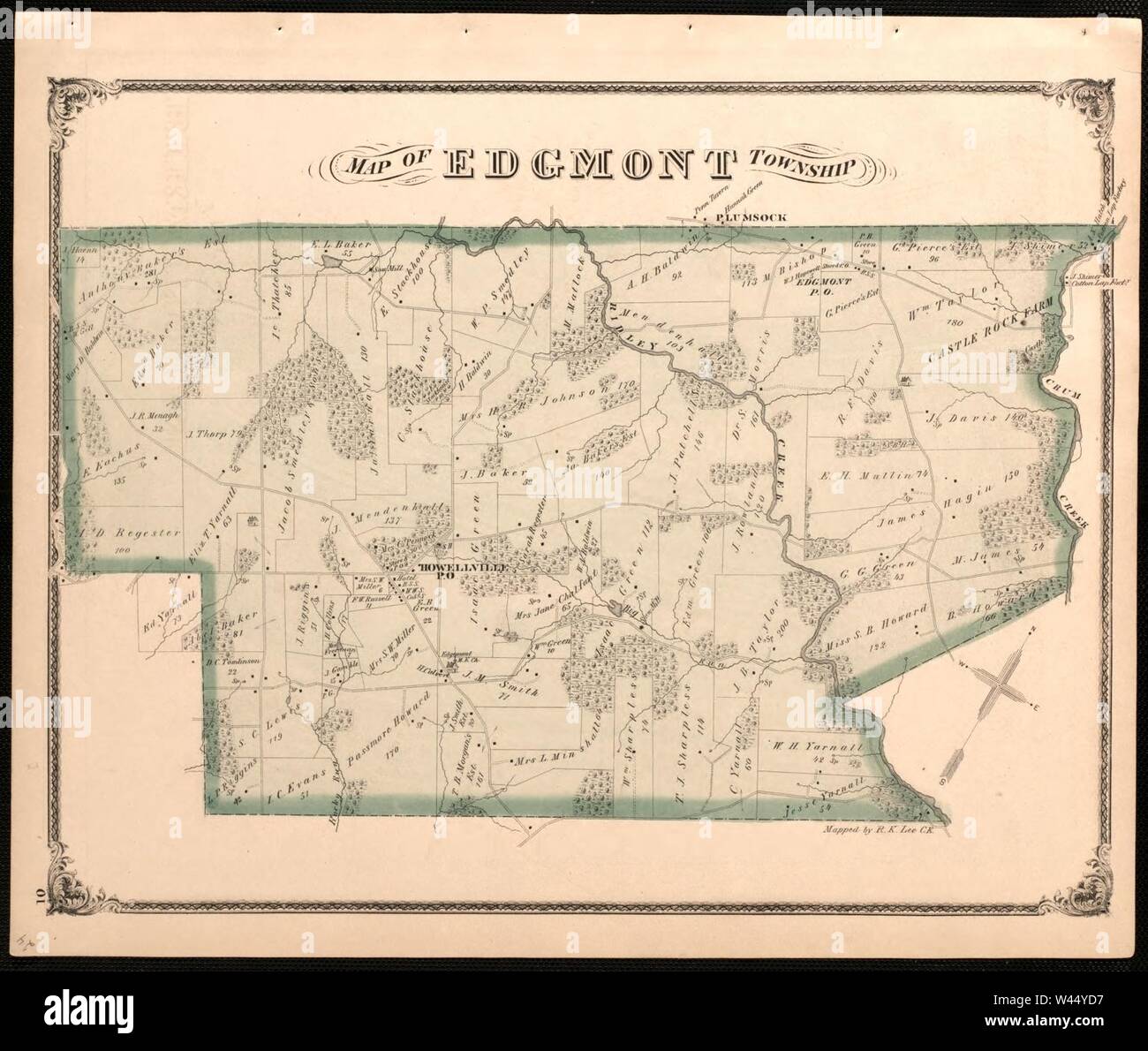 Combination atlas map of Delaware County, Pennsylvania Stock Photo - Alamy