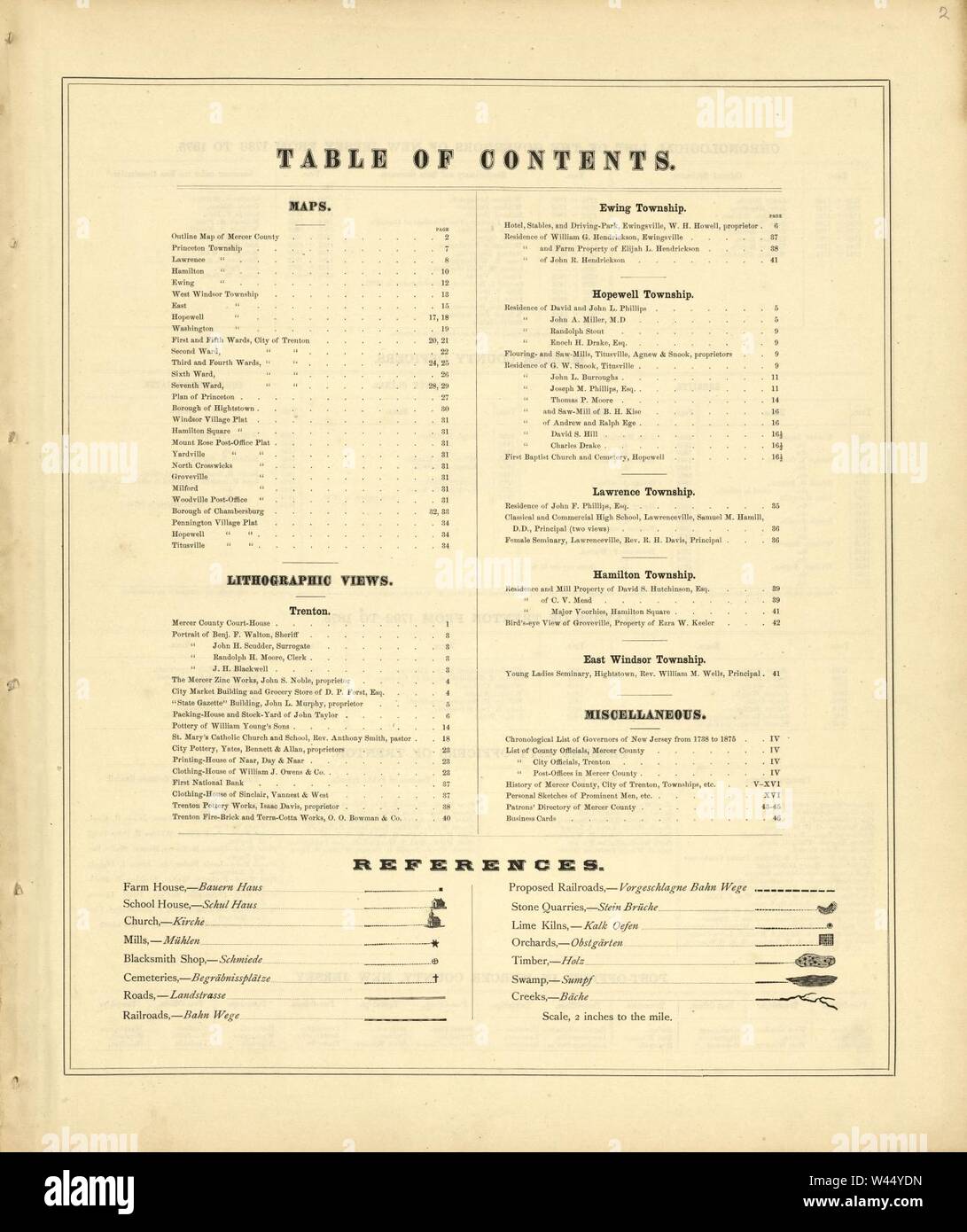 Mercer county map hi-res stock photography and images - Alamy