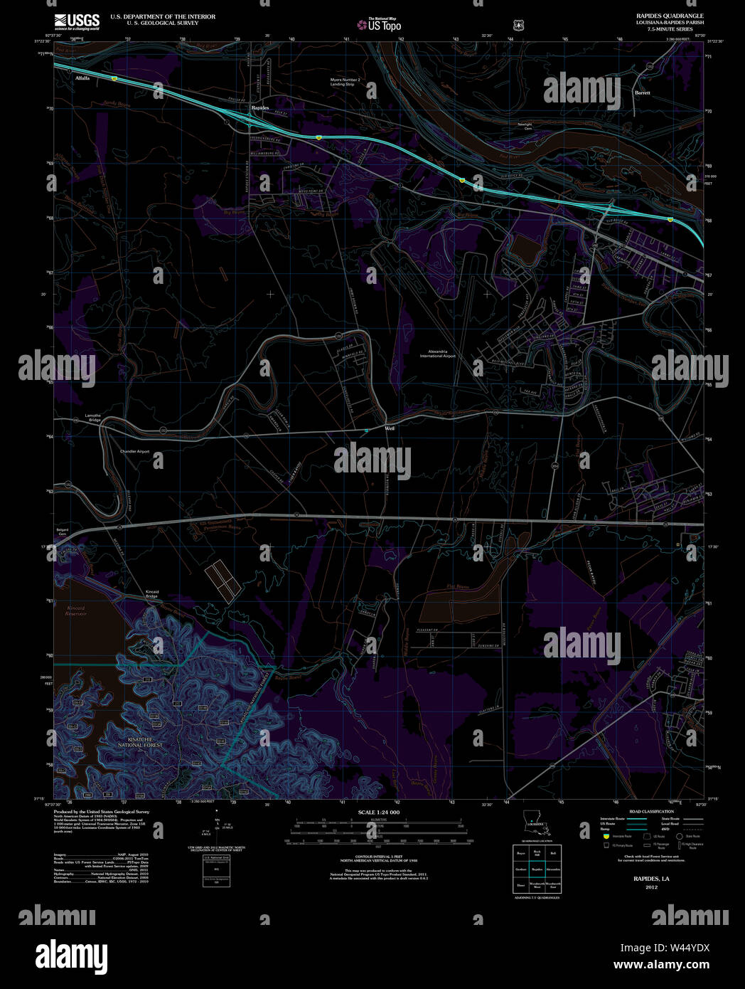 Map of rapides hi-res stock photography and images - Alamy
