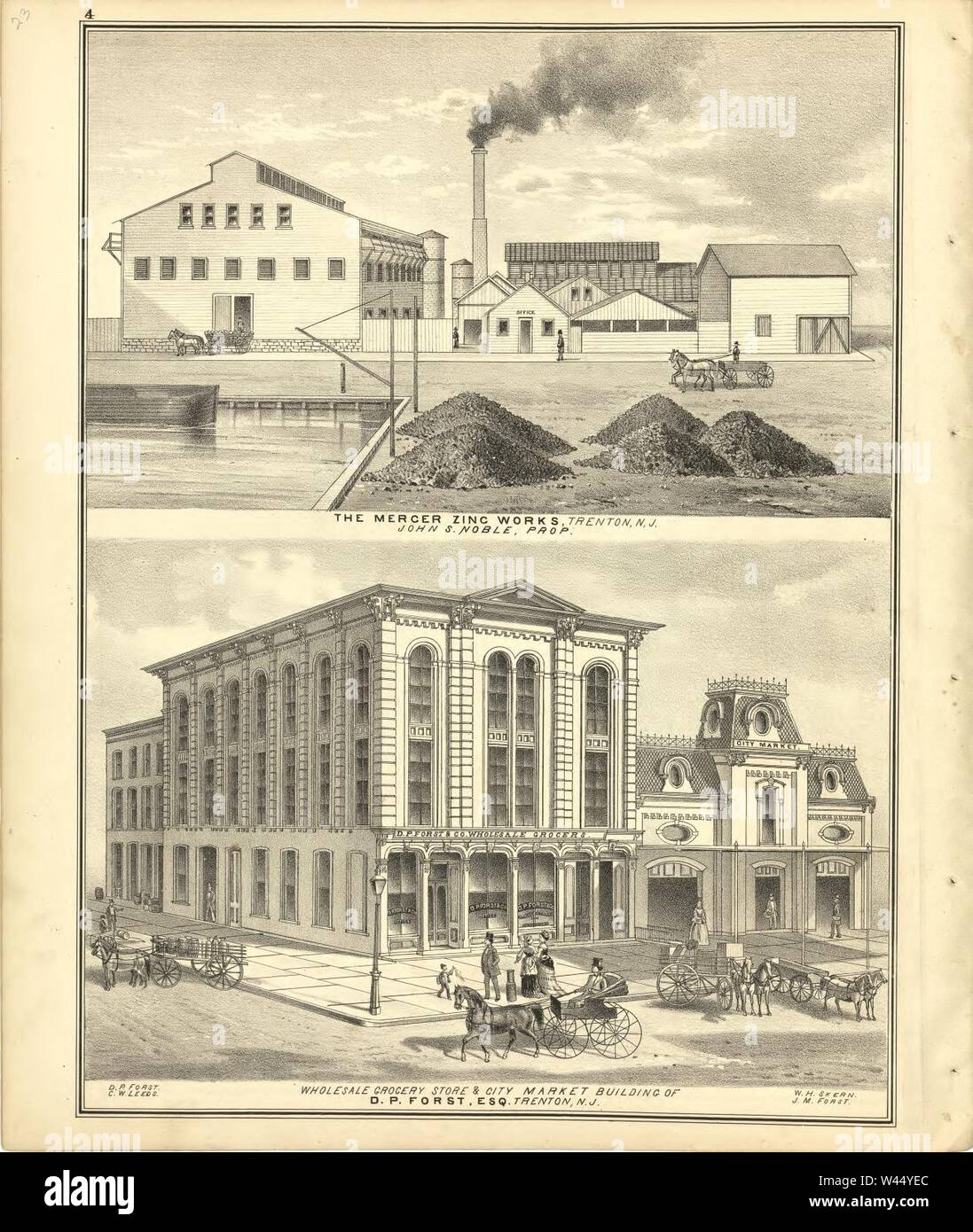 Combination atlas map of Mercer County, New Jersey Stock Photo - Alamy