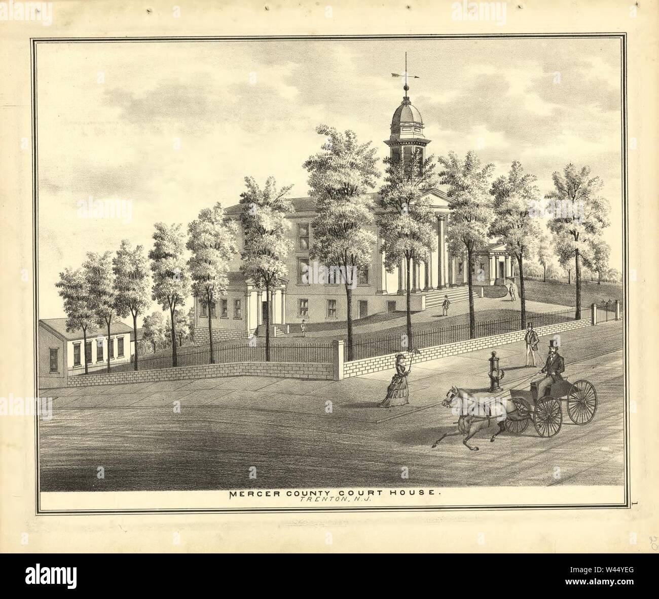 Combination atlas map of Mercer County, New Jersey Stock Photo - Alamy