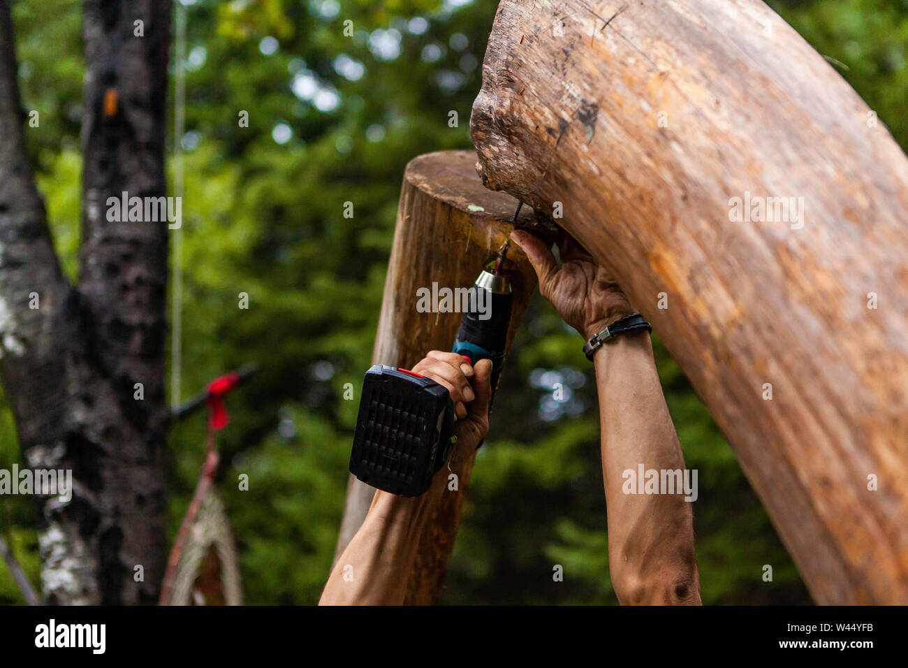Traditional tipi construction hi-res stock photography and images - Alamy