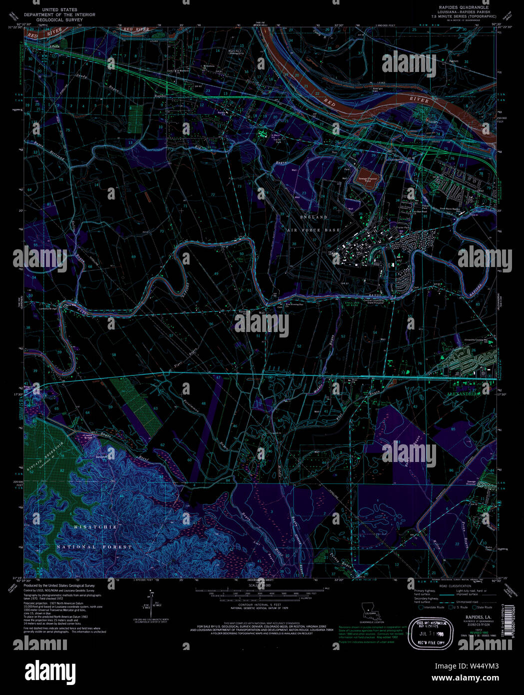 Map of rapides hi-res stock photography and images - Alamy