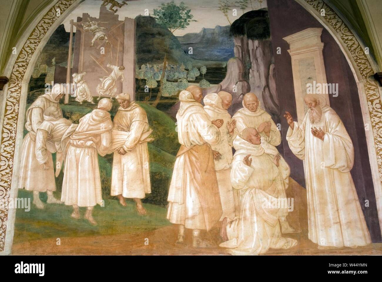 Come benedetto resuscita lo monacello cui era caduto lo muro addosso ...