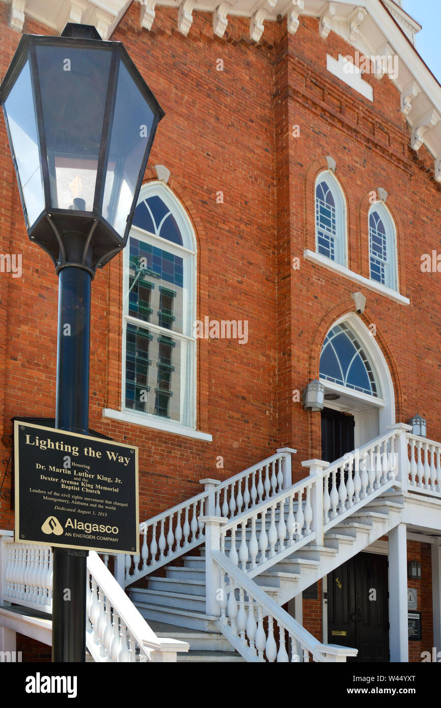 Lamp Post with "Light the Way" dedication plaque at The Dexter Avenue ...