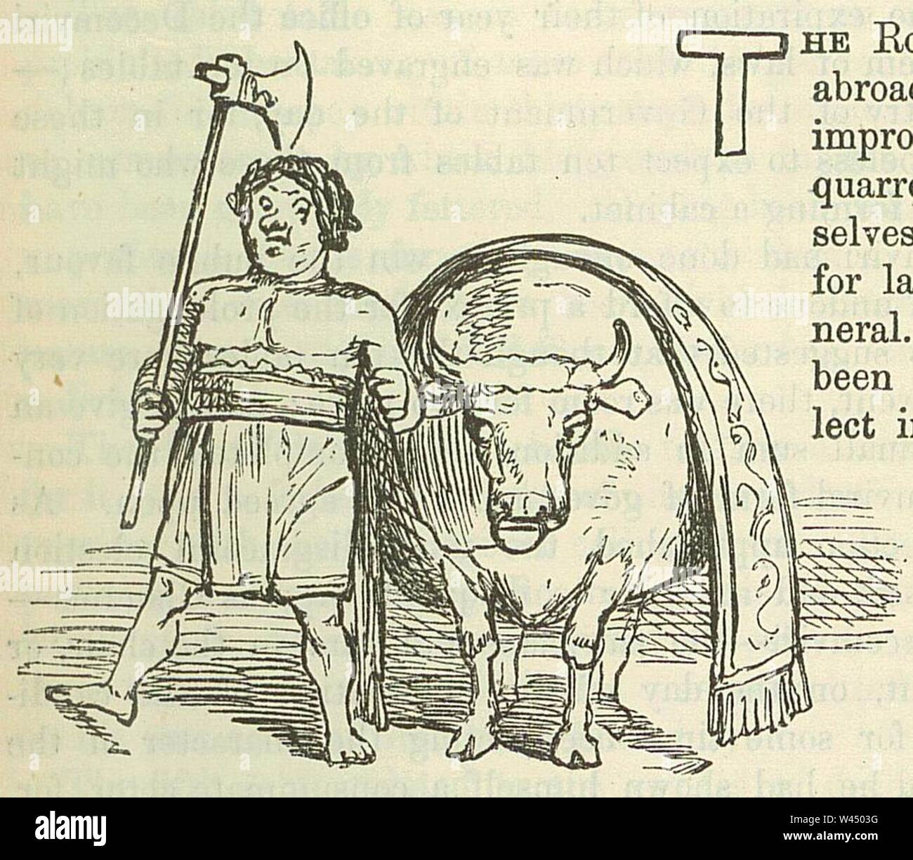 Comic History of Rome p 073 Roman Bull and Priest of the Period Stock ...
