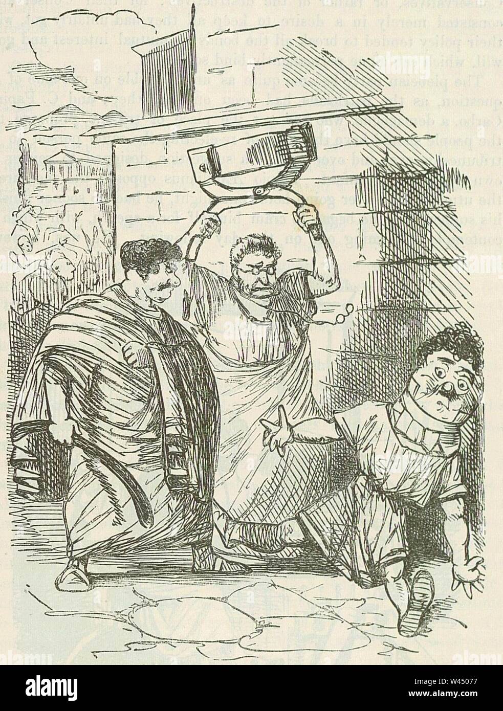 Comic History of Rome p 239 Melancholy end of Tib Gracchus Stock Photo ...