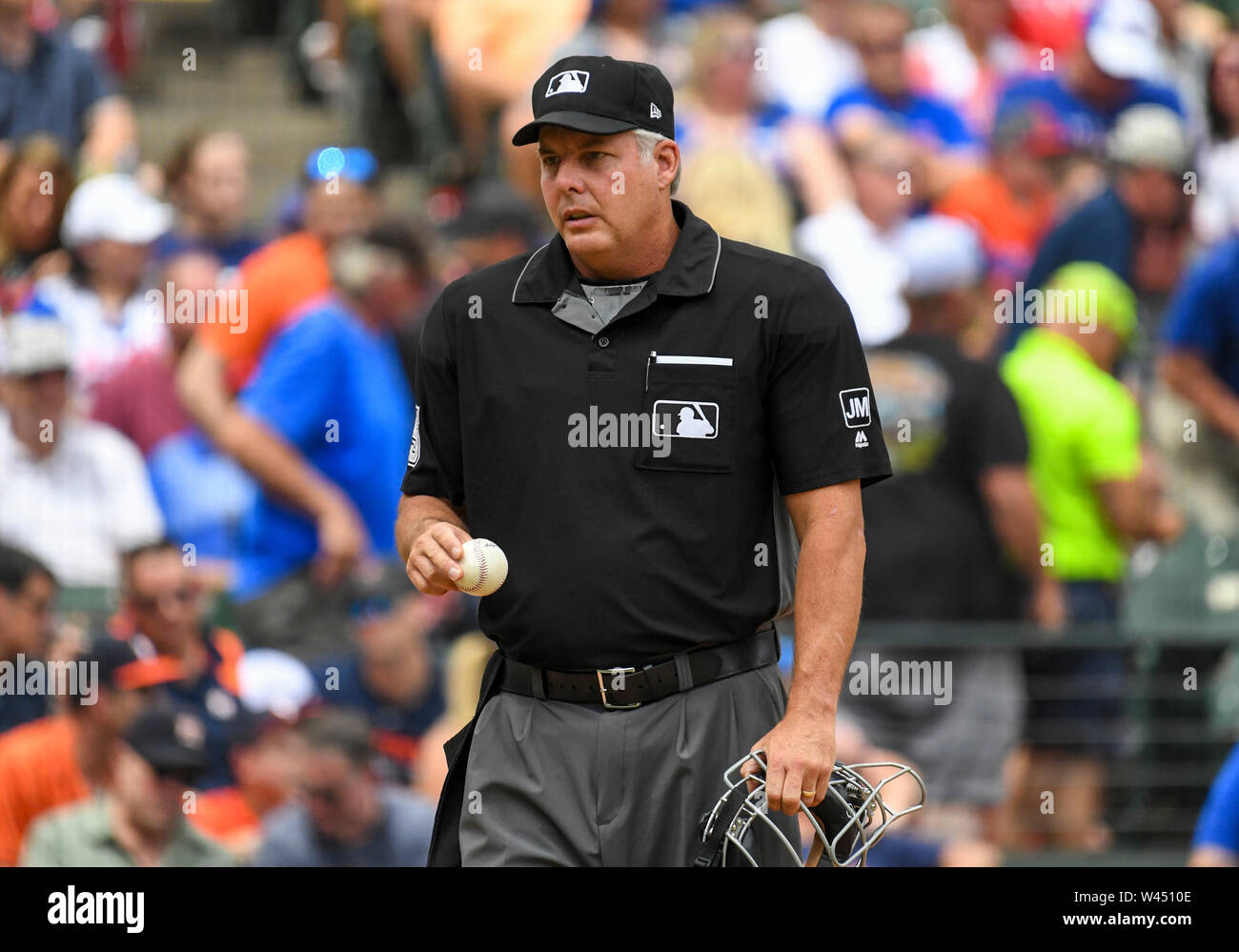 July 14, 2019: MLB umpire Tim Timmons #95 during an afternoon MLB game ...
