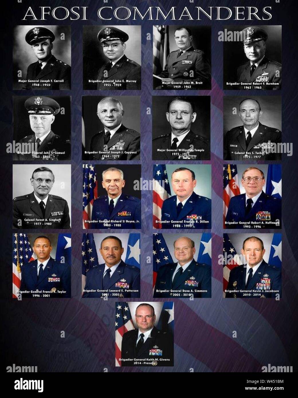Commanders of the Air Force Office of Special Investigations Stock ...