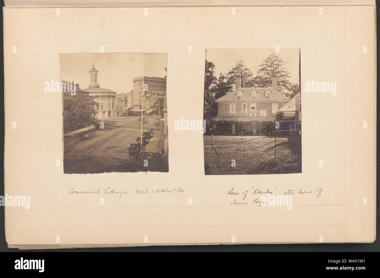 Commercial Exchange, Dock & Walnut Sts. Rear of ‘Stenton‘ the home of ...
