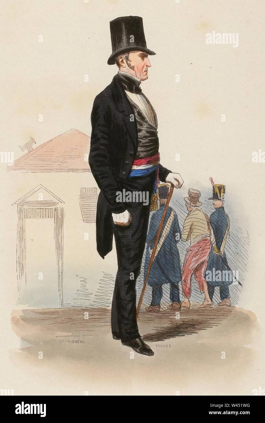 Commissaire de police vers 1840 Stock Photo - Alamy