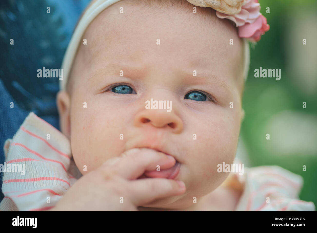 Small newborn. Newborn girl. Small girl. Health care of newborn. Daily ...