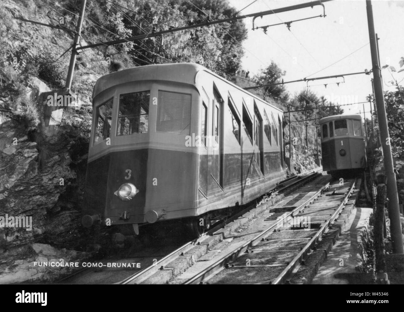 Como-Brunate funicolar - 1950s Stock Photo - Alamy