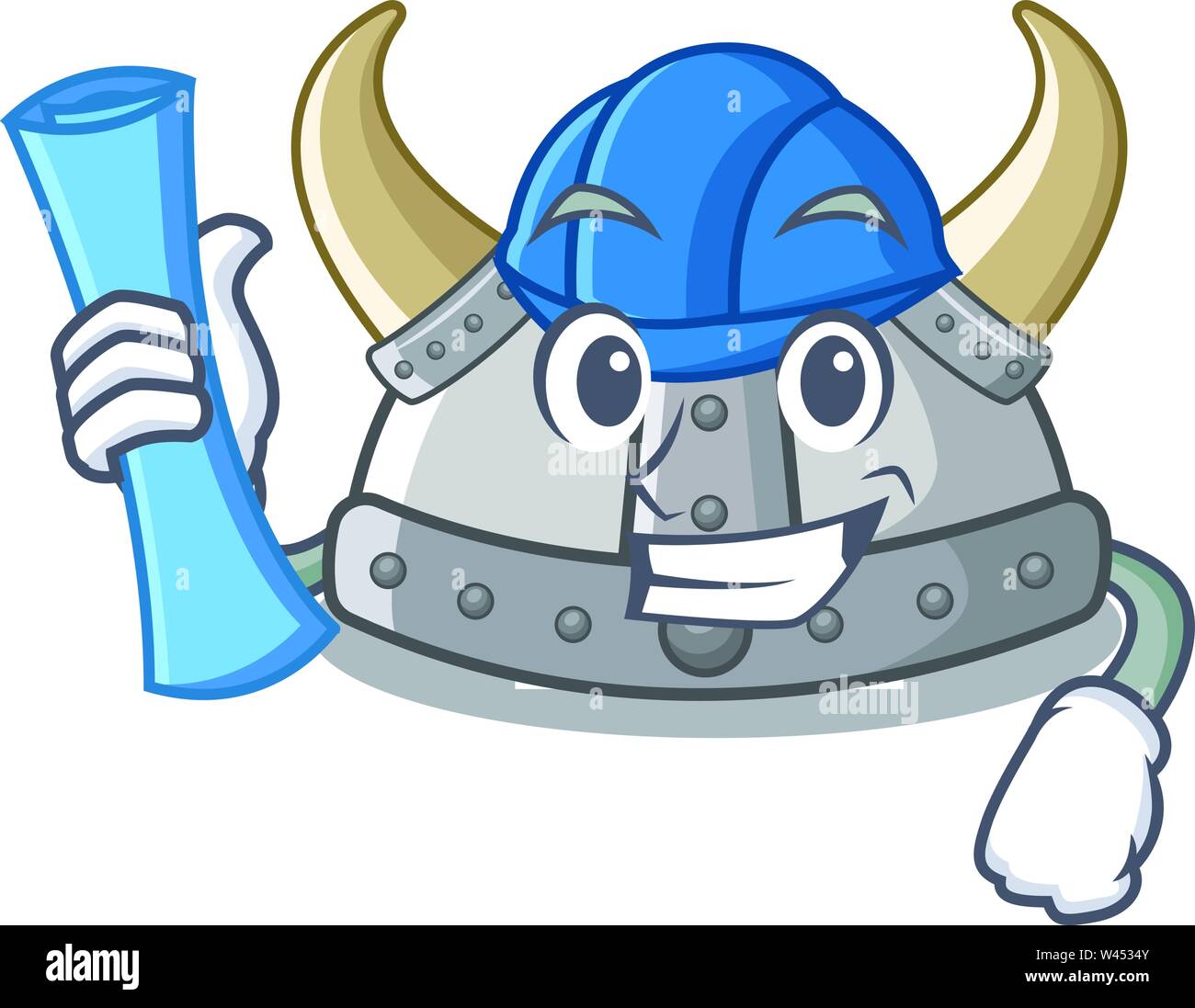 Architect viking helmet in the cartoon shape vector illustration Stock ...