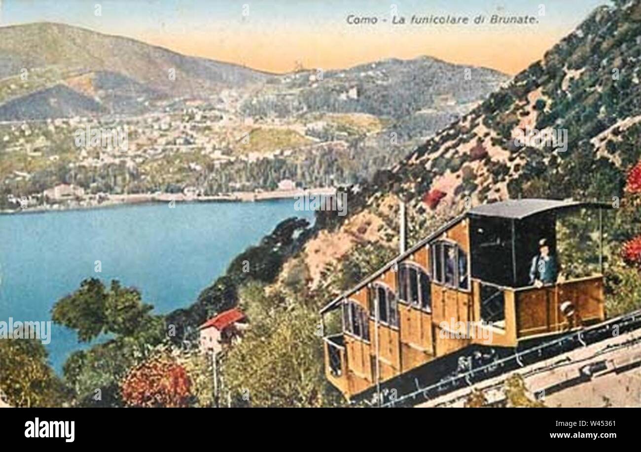 Como-Brunate funicolar - 1929 Stock Photo - Alamy