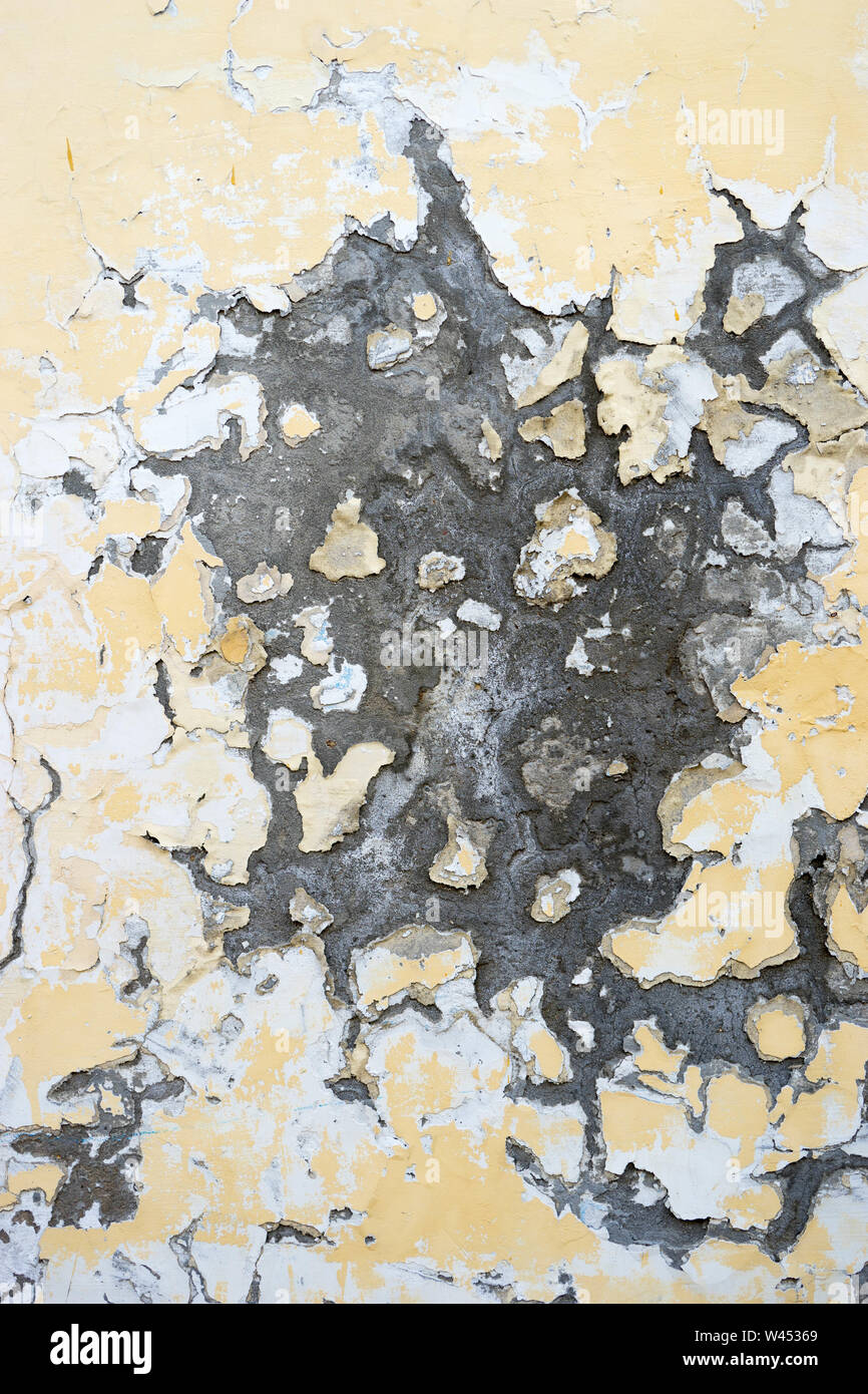 Abstract yellow wall background with scuffs and cracks Stock Photo - Alamy