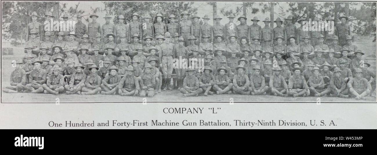 Company L, 141st MG BN 1918 Stock Photo - Alamy