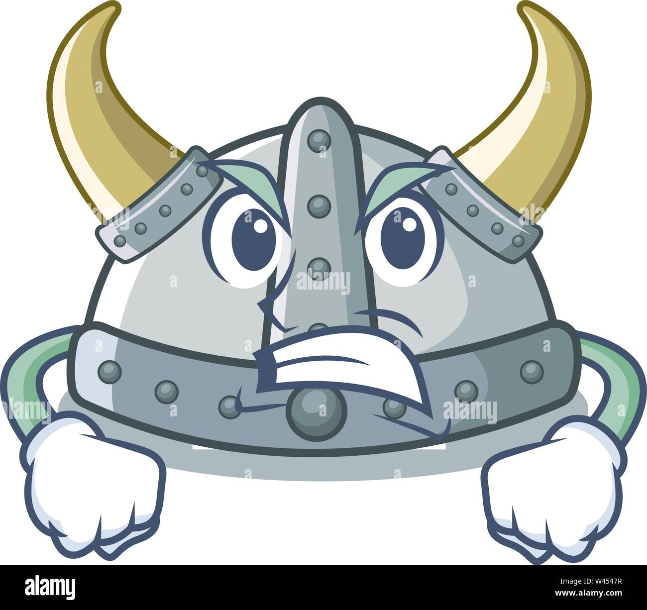 Angry viking helmet toys on mascot table vector illustration Stock ...