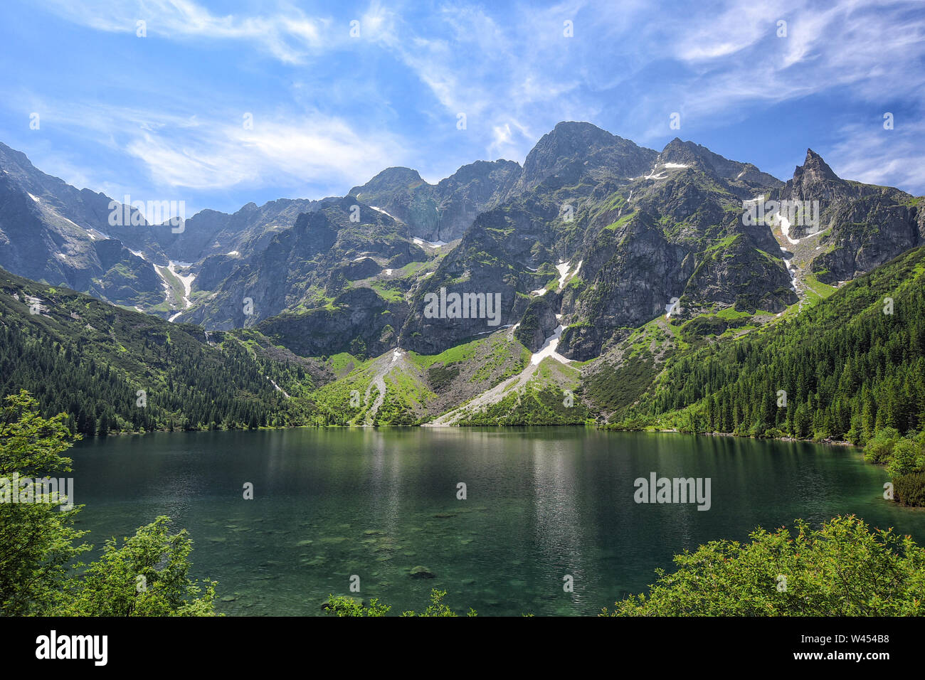 Sea Eye lake in the Polish Tatras. Lake of the top five best lakes in ...