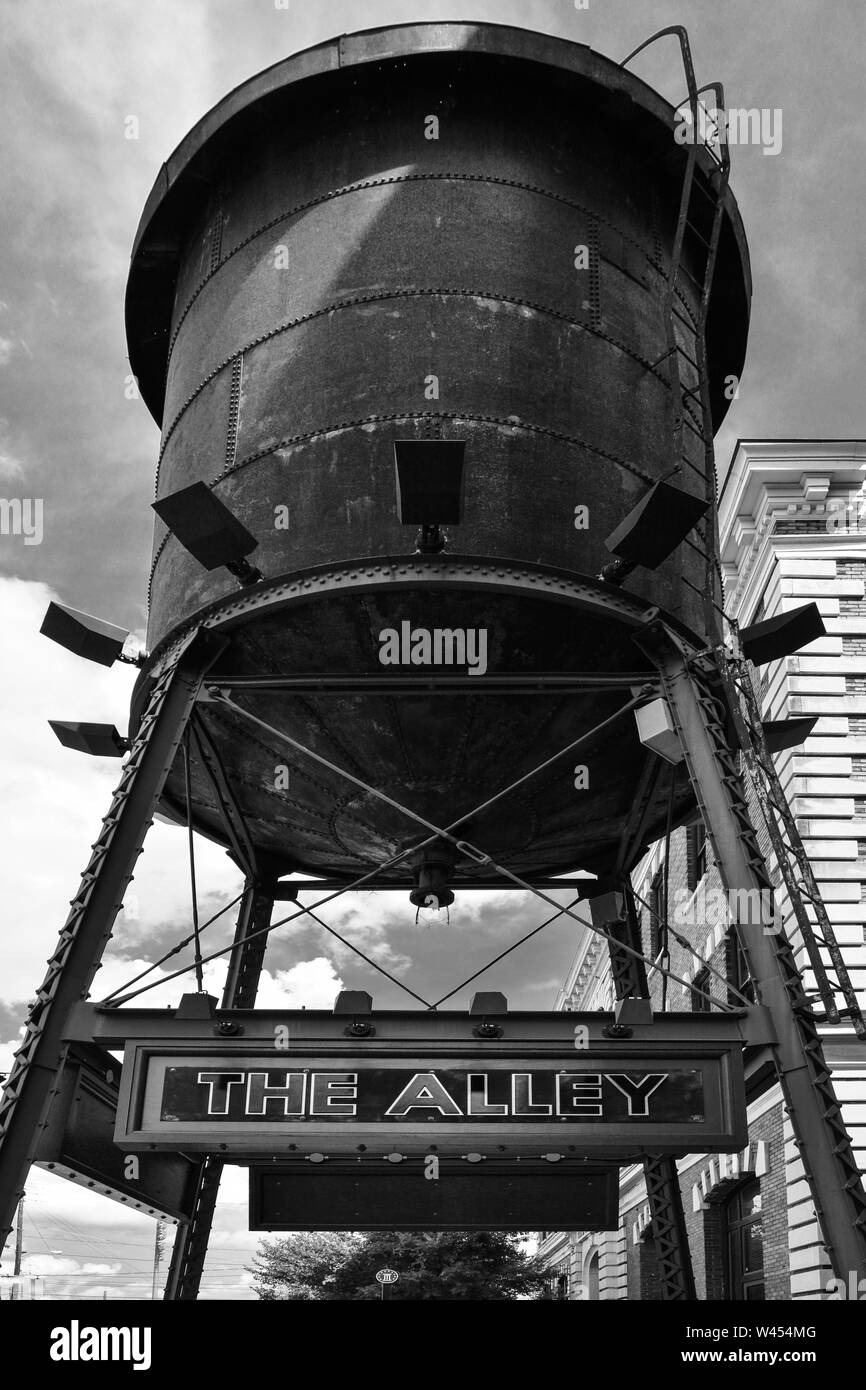 Alley with restaurant Black and White Stock Photos & Images - Alamy