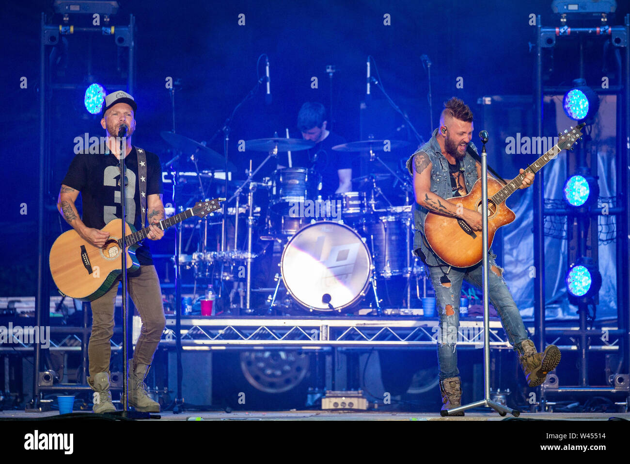 July 19, 2019 - Twin Lakes, Wisconsin, U.S - CHRIS LUCAS and PRESTON ...