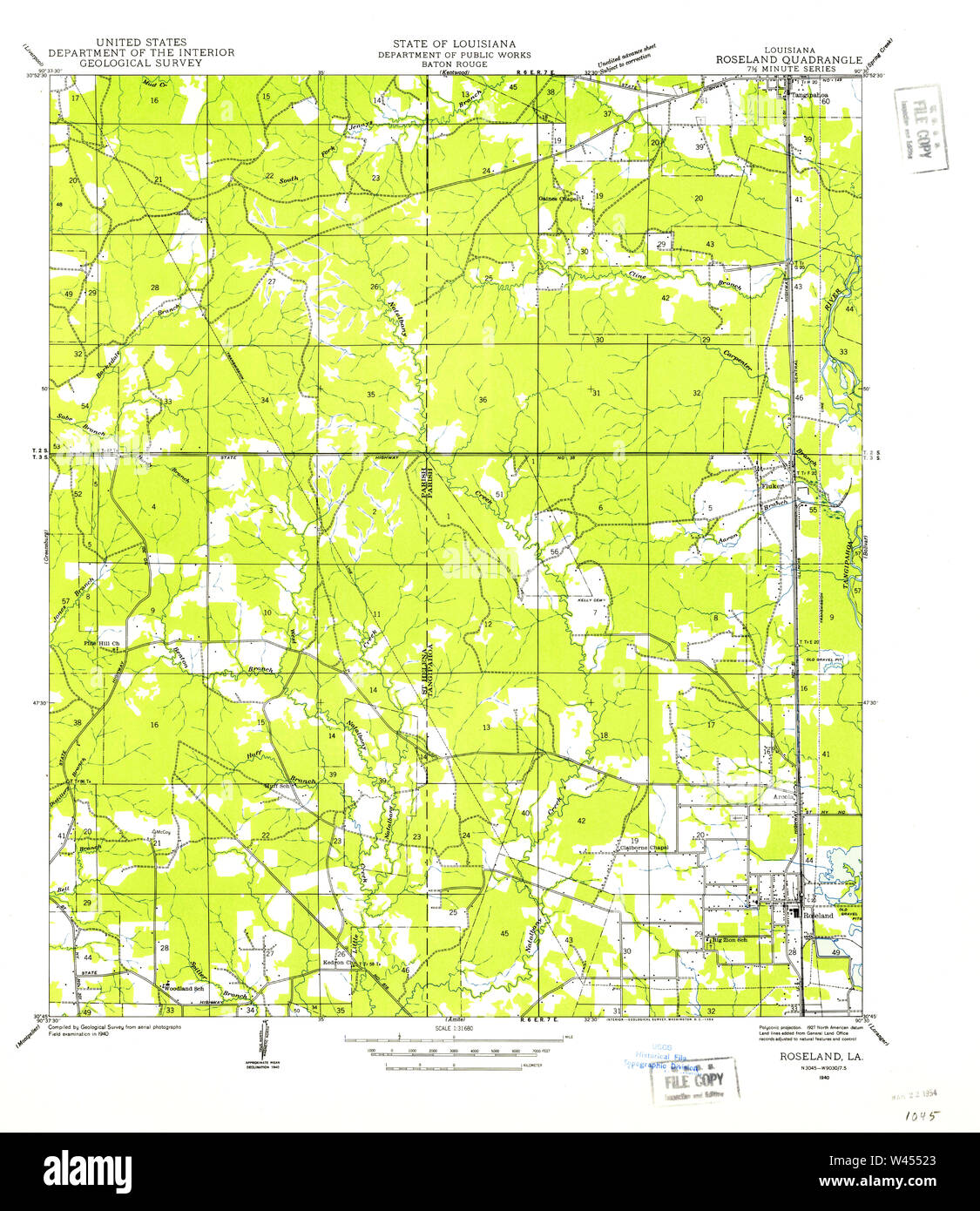 Map of roseland Cut Out Stock Images & Pictures - Alamy