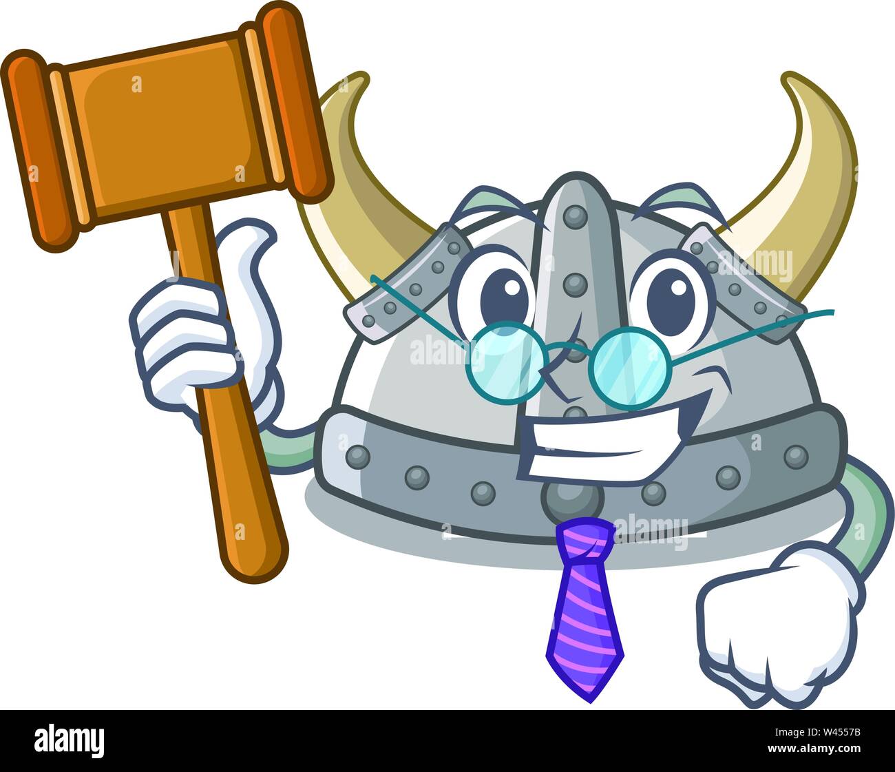 Judge viking helmet in the a cartoon vector illustration Stock Vector ...