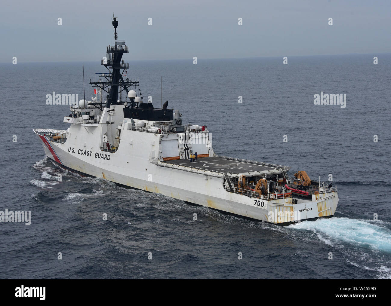U.S. Coast Guard Cutter Bertholf (WMSL 750) operates in the Yellow Sea ...