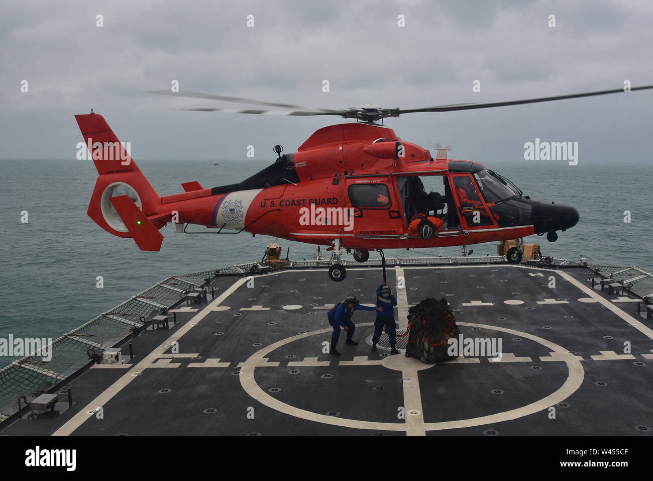 EAST CHINA SEA—Crewmembers from U.S. Coast Guard Cutter Bertholf (WMSL ...