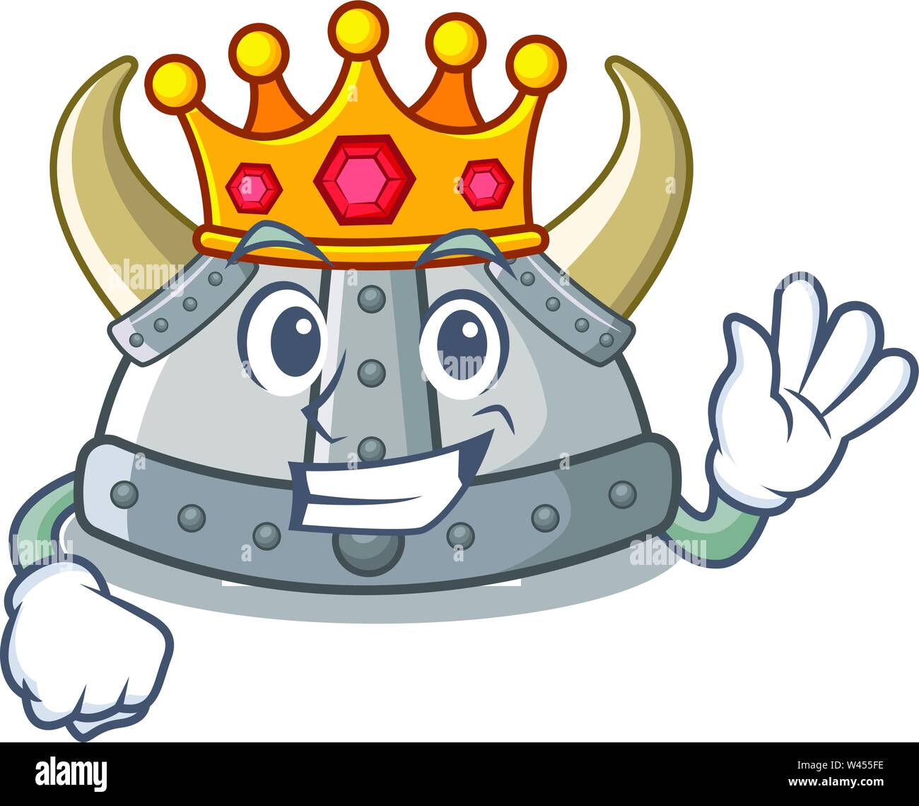 King viking helmet in the a cartoon vector illustration Stock Vector ...