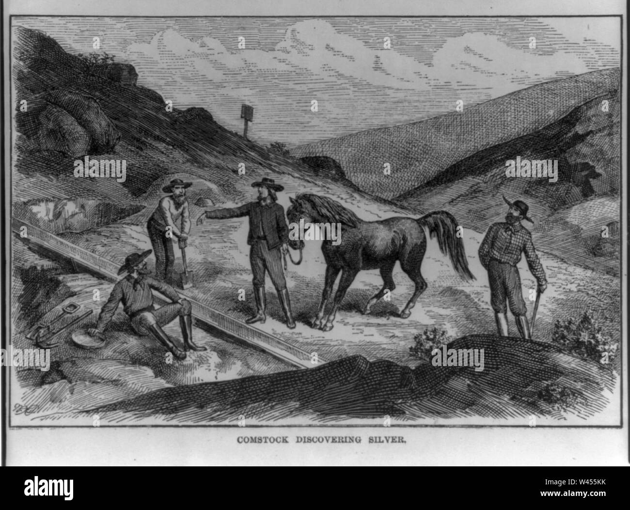Comstock discovering silver Stock Photo - Alamy