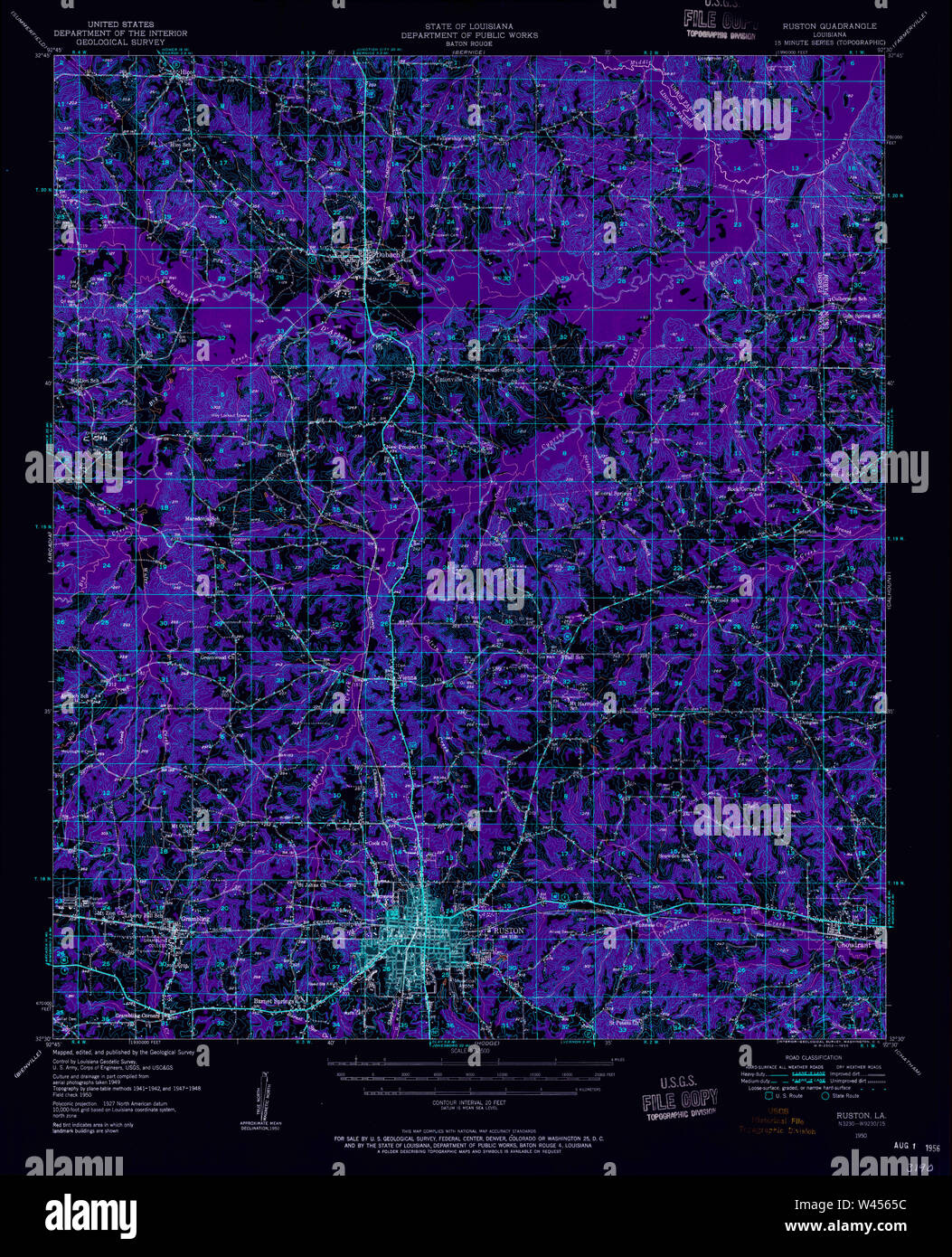 Map of ruston hi-res stock photography and images - Alamy