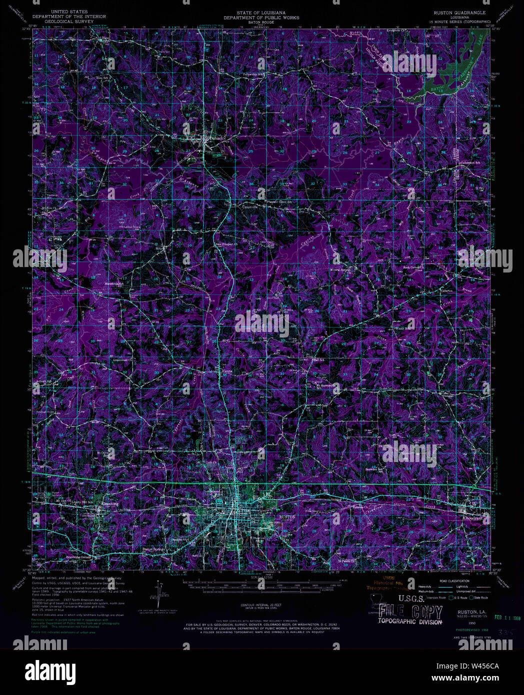 Map of ruston hi-res stock photography and images - Alamy