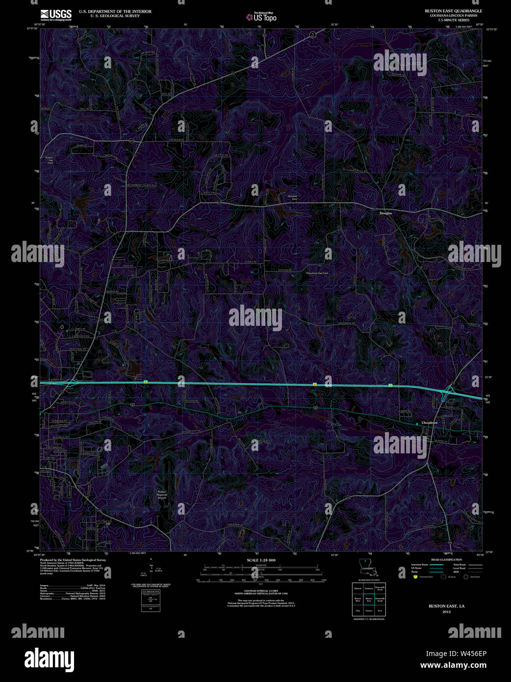 Map of ruston hi-res stock photography and images - Alamy