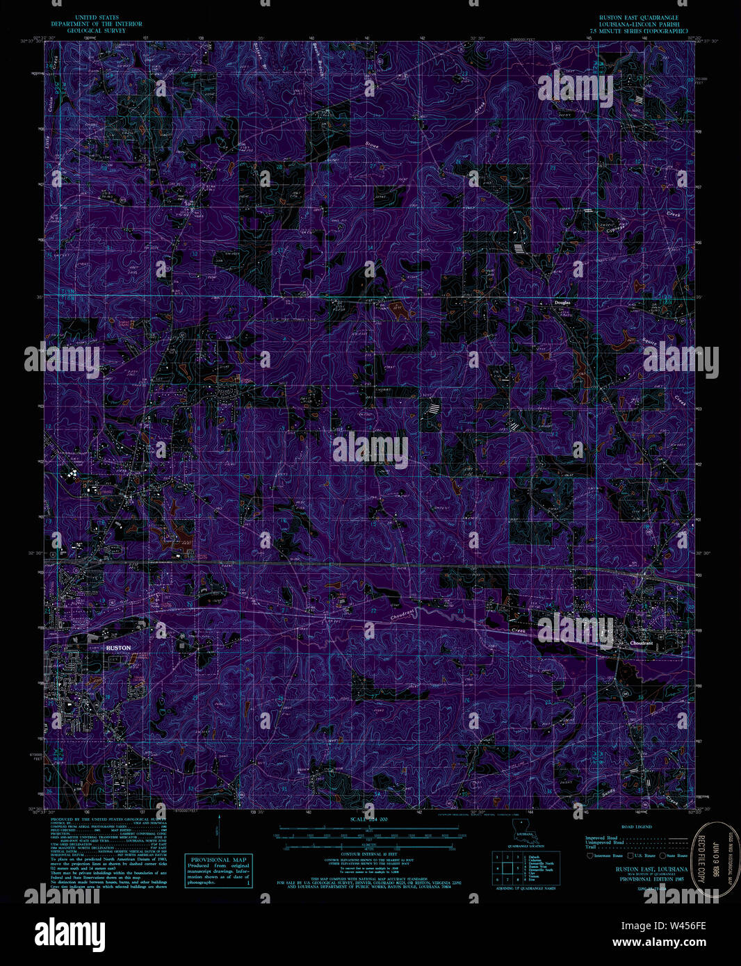 Map of ruston hi-res stock photography and images - Alamy