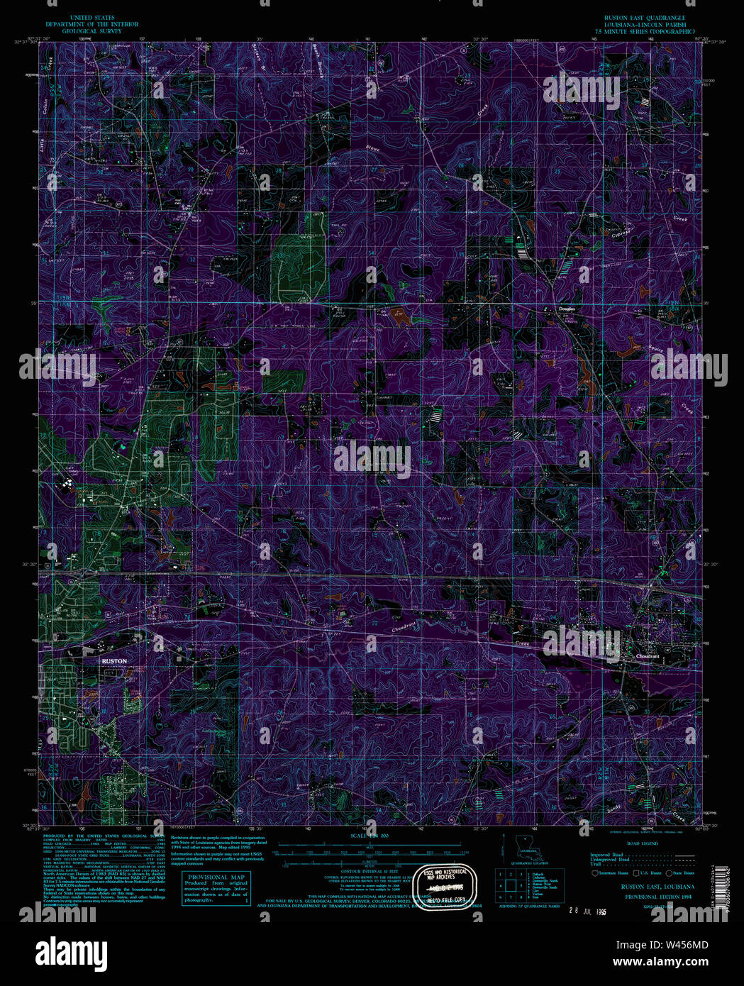 Map of ruston hi-res stock photography and images - Alamy