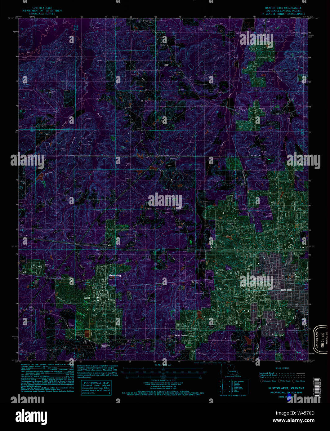 Map of ruston hi-res stock photography and images - Alamy