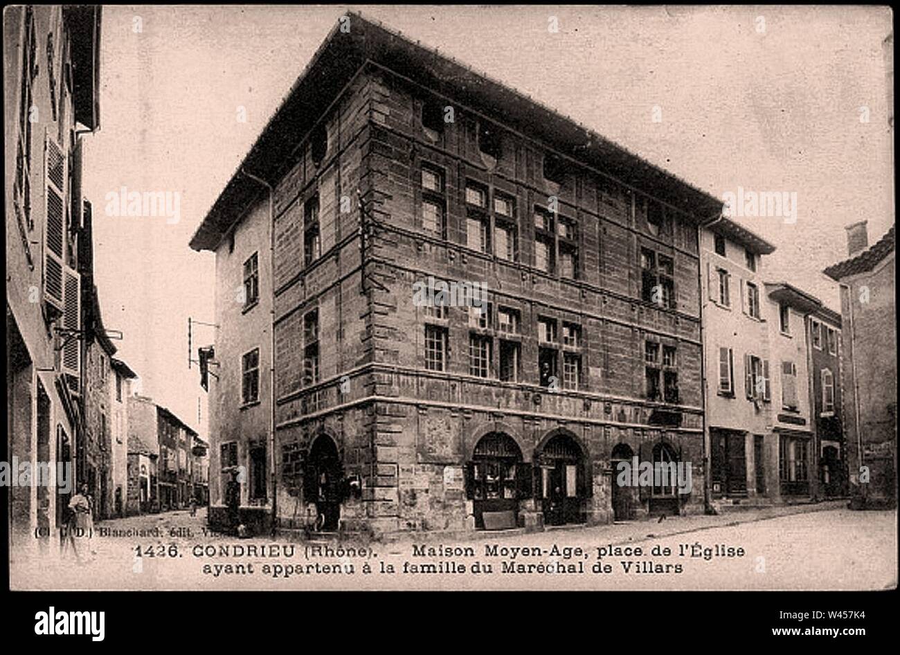 Condrieu Maison médiévale Stock Photo - Alamy