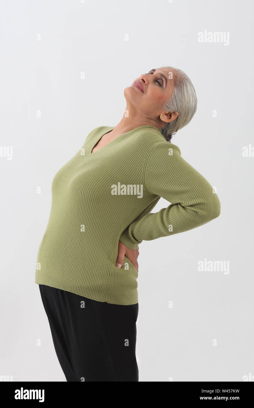 Indian woman suffering from back hi-res stock photography and images ...