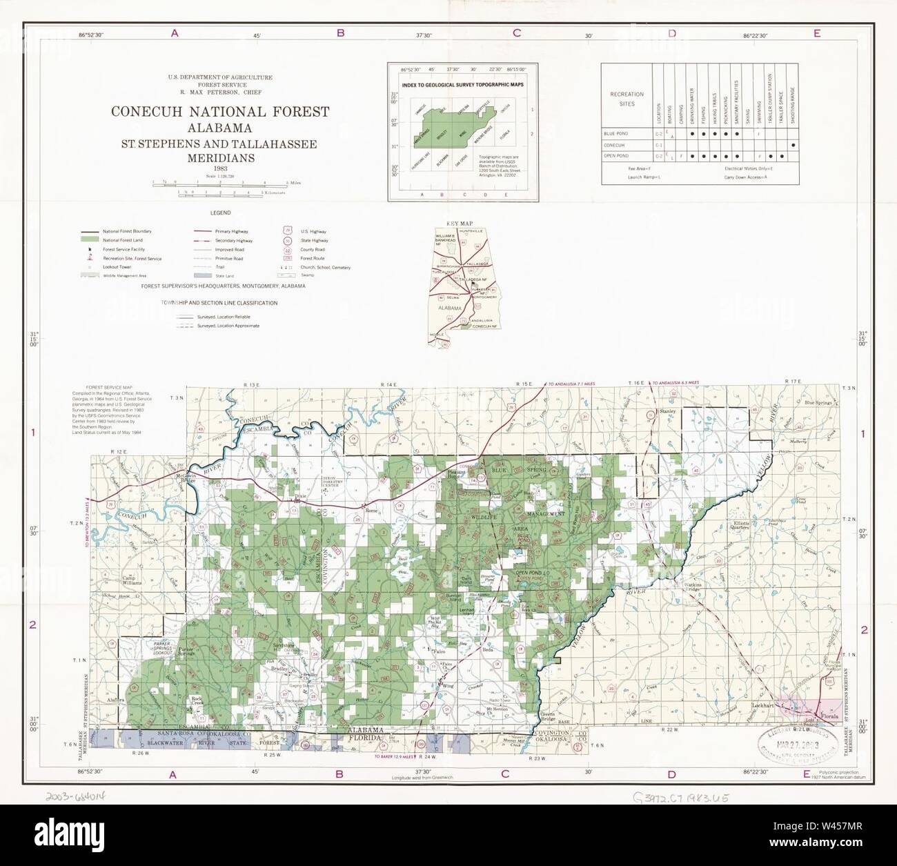 Conecuh National Forest, Alabama - St. Stephens and Tallahassee ...
