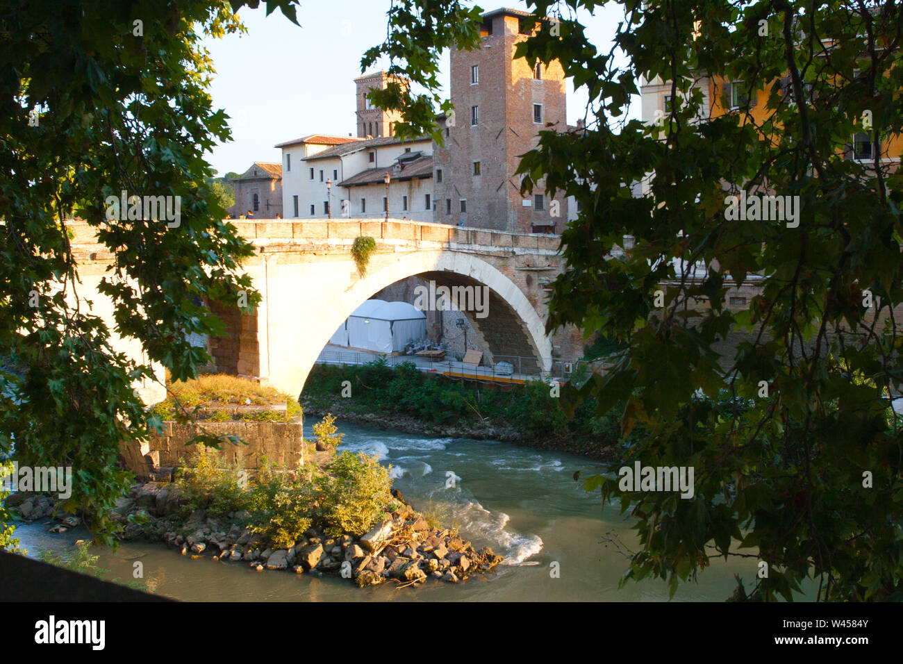 bridge over the Tiber in Rome. Horizontal Stock Photo - Alamy