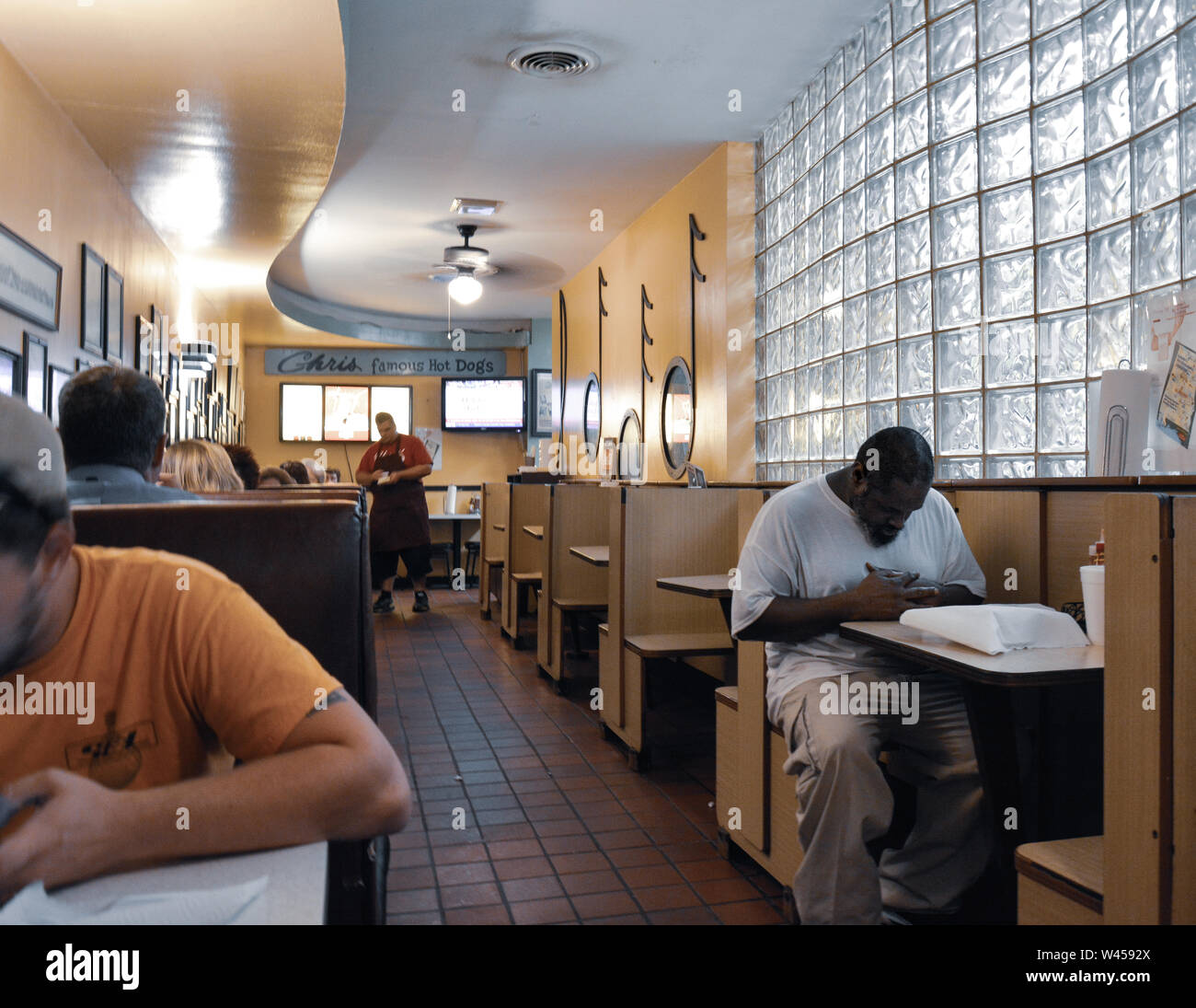 Diner booth hi-res stock photography and images - Alamy