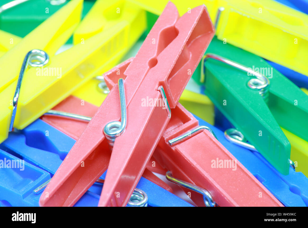 set of plastic clothespin Stock Photo - Alamy